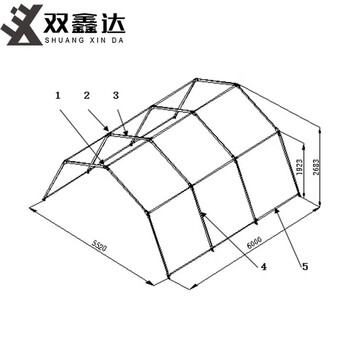 【双鑫达帐篷】双鑫达 30平米框架帐篷配件 榀架（顶架+立柱）【行情 报价 价格 评测】-京东