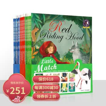 盖世童书 小火柴经典童话寓言故事Little Match 英文原版故事书3-6-9岁儿童宝宝睡前故事 小火柴童话寓言故事30册