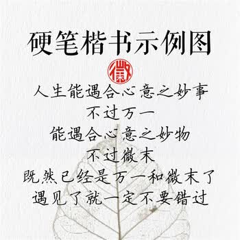 上林赋周生如故硬笔钢笔练字帖描红歌词本大学生文临摹本一生一世 硬笔楷书