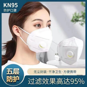 N95带阀一次性口罩独立包装透气呼吸工业级防尘防粉尘雾霾打磨 KN95白色 带阀50只 独立包装【图片 价格 品牌 报价】-京东