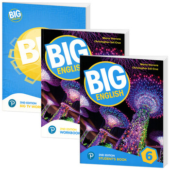 【量大优惠】new big English 6级别（书+练+TV BOOK+学习资源）第二版学生教材美式发音bigenglish