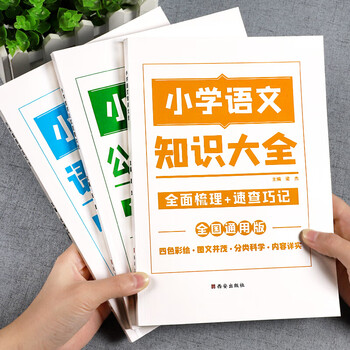小学数学公式定理大全语文基础知识集锦英语语法大全图解手册 小学一二三四五六年级考点归纳宝典小升初总复习资料包 小学语数英(共三本)