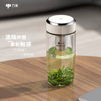 万象（WANXIANG）时尚玻璃杯男女士创意商务办公杯大容量单层加厚水杯便携车载茶杯 U269-乳白色-370ml【图片 价格 品牌 报价】-京东