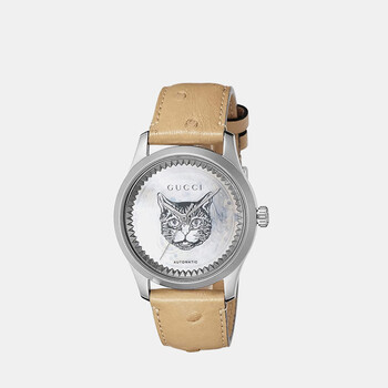 【古驰YA1264112】古驰（GUCCI）G-Timeless系列猫头珍珠贝母自动机械 中性腕表 YA1264112【行情 报价 价格 评测】-京东