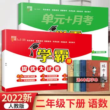 可单买/2022新版学霸提优大试卷二年级下册 语文数学 人教版 二年级下