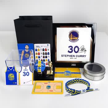 科比库里手办篮球小饰品库里9詹姆斯周边创意摆件生日送男生圣诞节礼物 库里总冠军（签名框）