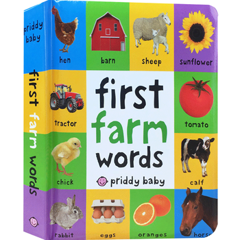 【正版书籍】宝宝的100个农场词汇 图解字词典初级 First 100 Farm Words