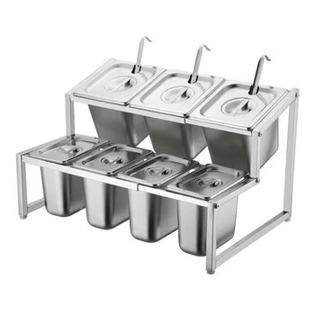 【GOWKE不锈钢】GOWKE 不锈钢烧烤调料盒组合套装调味料收纳盒子储物盒配料盒组合装厨房置物架【行情 报价 价格 评测】-京东