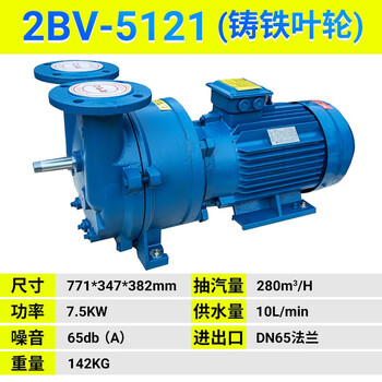 都格（Duge）2BV系列水环式真空泵工业用水循环真空泵不锈钢叶轮水环压缩泵 2BV5121-7.5KW（铸铁叶轮）【图片 价格 品牌 报价】-京东