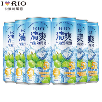 锐澳（RIO）预调鸡尾酒 清爽5度系列洋酒低度果酒微醺5种口味 阳光玫瑰 330mL 6罐【图片 价格 品牌 报价】-京东