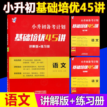 2022版小升初备考计划 基础培优45讲 语文 讲解版+练习册 精选真题讲解 小升初语文 小学知识大