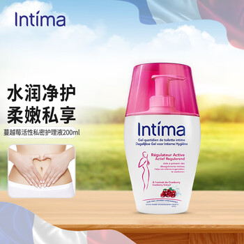 Intima私密处中性护理液男女洗液止痒去异味清洁妇科洗护洁阴抑菌洗剂 日常护理红瓶：蔓越莓精华200ml【图片 价格 品牌 报价】-京东