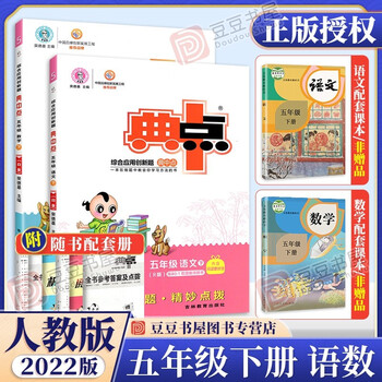 【荣德基】2022新版典中点五年级同步教材练习册 下册语文数学人教版2本