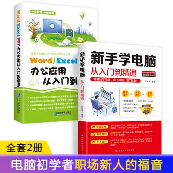 2册新手学电脑办公应用软件零基础从入门到精通word excel ppt办公软件函数公式大全wps教