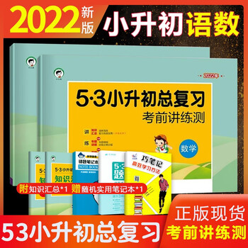 53小升初总复习试卷小升初语文数学 2022春6六年级语数考前讲练测期中期末复习检测卷