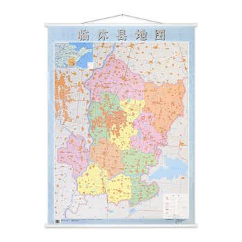 2021版 临沭县地图 山东省临沂市临沭县 高清 带杆约1.1*0.8米 详细至街道 防水覆