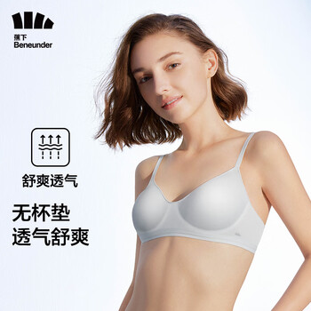 蕉下（beneunder）内衣女文胸无钢圈大胸显小聚拢胸罩隐形无痕贴合美背内衣 胶囊系 梦屿灰 XL【图片 价格 品牌 报价】-京东