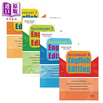 新加坡教辅 英语编辑指导1-4套装4册 English Editing Secondary 中学一至四年级 O-Level考试自学备考练习cpd