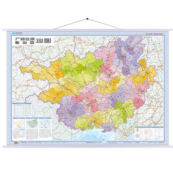 【挂绳版】2022年 广西地图 政区交通地理 1.1米*0.8米