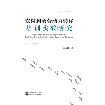 农村剩余劳动力转移培训实效研究 朱占峰 武汉大学出版社