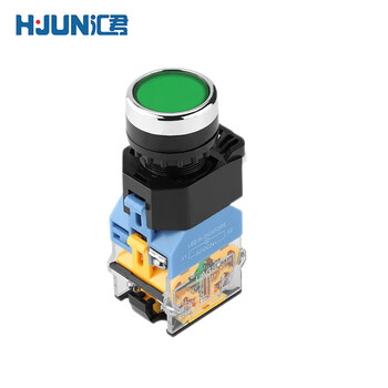 【汇君lz38-11f-g12v】汇君22mm电源复位自锁启动带灯按钮开关发光LA38-11DNZS 塑料开关 绿灯 复位12V【行情 报价 ...