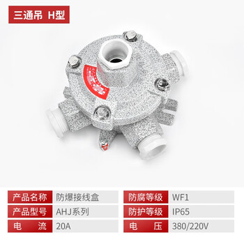 ZUIDID防爆接线盒IIC AH-G3/4 角平三平铸铝带带密圈过线穿线分流 4分(G1/2 DN15)三通吊【图片 价格 品牌 报价】-京东