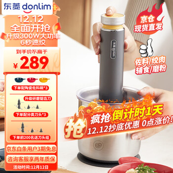 【东菱DL-5028】东菱（Donlim）绞肉机 家用套娃佐料机 电动有线多功能辅食料理机绞馅机碎肉磨粉机 捣蒜器DL-5028（不锈钢 ...