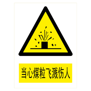 定制安全标识牌警示警告标示贴纸提示牌标志牌小心当心标示牌TBP TBP74 当心煤粒飞溅伤人 60*40厘米 覆膜防水PP贴纸