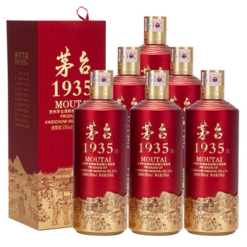 茅台（MOUTAI）茅台53度 茅台1935 酱香型白酒 500ml 礼品酒 53度 500mL 6瓶 配礼袋【图片 价格 品牌 报价】-京东