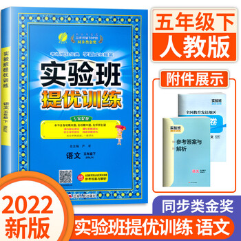 可单买/2022新版实验班提优训练五年级 下册语文 人教版