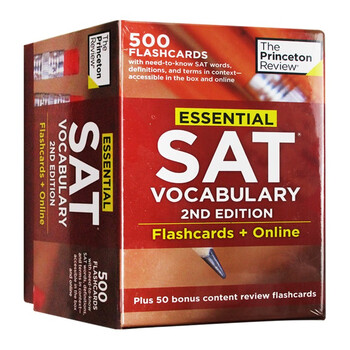 英文原版 普林斯顿SAT基础词汇卡片 第二版Essential SAT Vocabulary 2nd Edition Flashcards+onli