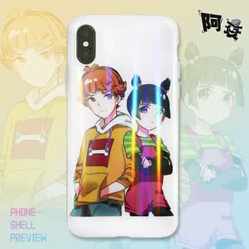 阿衰周边招财猫发财系列iphonex手机壳8P苹果软壳动漫周边 白色IP7P/8P