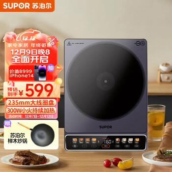 【苏泊尔C22-IA01】苏泊尔（SUPOR）电磁炉电磁灶家用 2200W大功率大面板 235mm大线圈防辐降噪预约定时显影彩屏300W持续加热C22-IA01【行情 报价 价格 评测】-京东