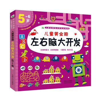 儿童黄金期左右脑大开发5-6岁儿童全脑智力开发关键题全脑逻辑思维训练益智游戏测试题