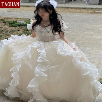 TAO HAN在逃公主晚礼服高端轻奢2023新款仙气主持人蓬蓬裙声乐艺考礼 翩翩公主 M【图片 价格 品牌 报价】-京东