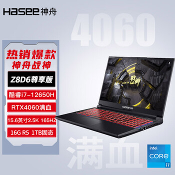 神舟（HASEE）战神S8D6/Z8D6/T8 新款40系列显卡游戏电竞旗舰大学生笔记本电脑 Z8D6尊享版i7/16/1TB/4060/QHD【图片 价格 品牌 报价】-京东