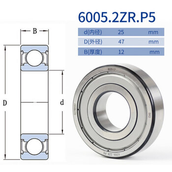 适用于 深沟球轴承6004/6005/6006/6007/ZZ/RS/P5高速轴承 6005ZZ/P5铁盖密封 默认1【图片 价格 品牌 报价】-京东