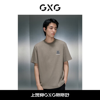 【GXGGED14419422】GXG男装双色潮流圆领短袖T恤2023年夏季 棕色 175/L【行情 报价 价格 评测】-京东