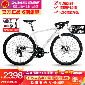 喜德盛RT280公路自行车禧玛诺14速变速机械碟刹成人学X6铝合金爬坡车架 珍珠白/灰 520mm 建议身高173-185cm【图片 价格 品牌 报价】-京东