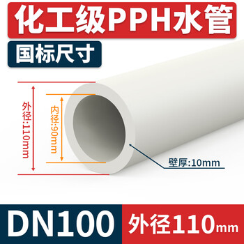 【谆铭DN15(外径20mm*壁厚2.8mm) 】谆铭 国标PPH水管 工业热熔PPR管道给水排水管子 单位：米 DN100(外径110mm ...