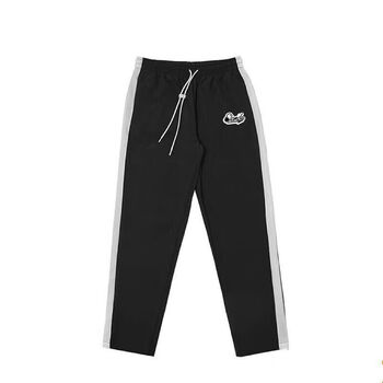 SLABLE秋冬美式篮球运动长裤男潮流拼色直筒休闲裤宽松透气裤子 黑色Slamble M【图片 价格 品牌 报价】-京东