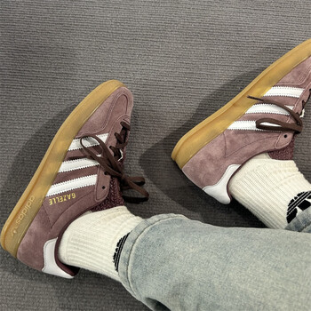 阿迪达斯 （adidas） INDOOR Gazelle经典运动男女同款舒适轻便耐磨德训低帮板鞋 IH5483红棕 37【图片 价格 品牌 ...