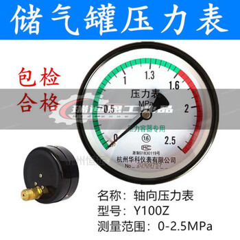 定制适用杭州富阳华科仪表Y100Z 1.6mpa储气罐压力表浙江临东压力 背接0-0.6Mpa【图片 价格 品牌 报价】-京东