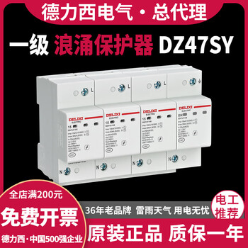 德力西一级I二级II浪涌保护器DZ47SY三相3P电涌开关380V防雷器4P DZ47sY-II 120kA 4P 385V【图片 价格 品牌 报价】-京东