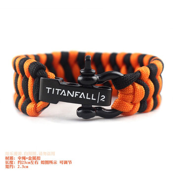 泰坦陨落2数据刀 Titanfall 2泰坦降临2 泰坦陨落2周边手环手链手饰 游戏战术户外团购 橙黑