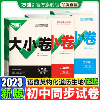 2023万唯大小卷初中七八九年级语文数学英语物理化学道法历史上册下册单元同步试卷训练期中期末模拟复习基础题人教版万维教育 八年级下 【物理】人教版