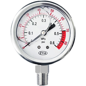 定制余姚金泰不锈钢径向耐震压力表YN60防震40mpa水压气压油压液 0.6MPA【图片 价格 品牌 报价】-京东