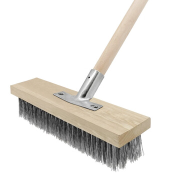 【FH-1002】兰诗（LAUTEE）长柄硬毛不锈钢丝刷清洁地板刷青苔油锈清理刷子 30cm不锈钢刷子整套 3套装 FH-1002【行情 报价 ...