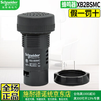 原装施耐德电气品牌 蜂鸣器22mm安装直径XB2BSBC 直流 24VDC交流230V 带灯带闪款 XB2BSMC 不带灯 230VAC【图片 ...