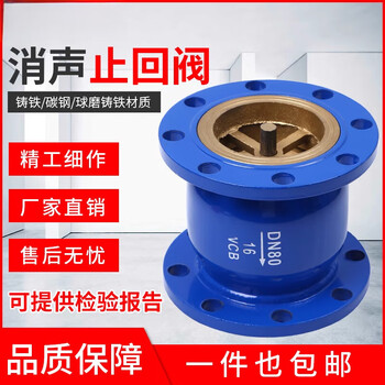 HC41X-16法兰消声止回阀消音立卧式单向阀DN40 50 65 80 100 150 DN350碳钢烤漆 (重型)+不锈钢304弹簧【图片 价格 品牌 报价】-京东